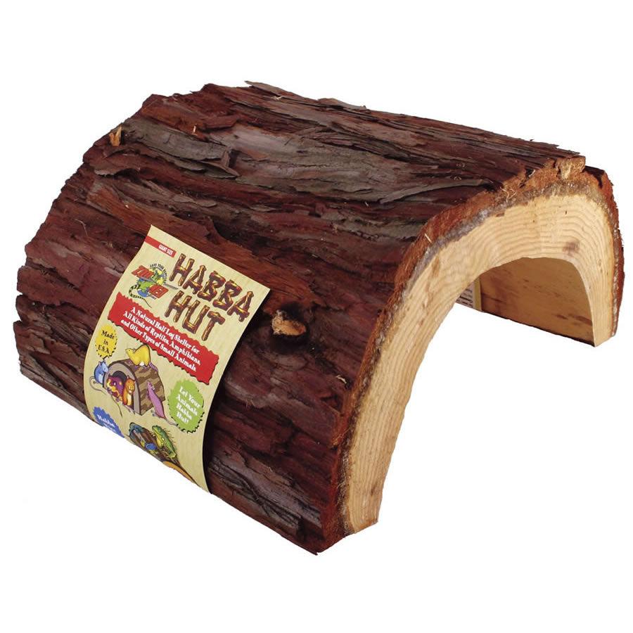 Zoo Med Habba Hut Natural Log Hide | Reptile Shelter
